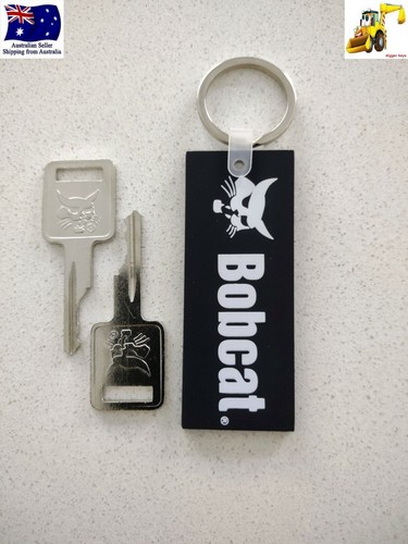2 x Bobcat Keys Skid Steer Plant Excavator Digger Keys + Keyring FREE ...