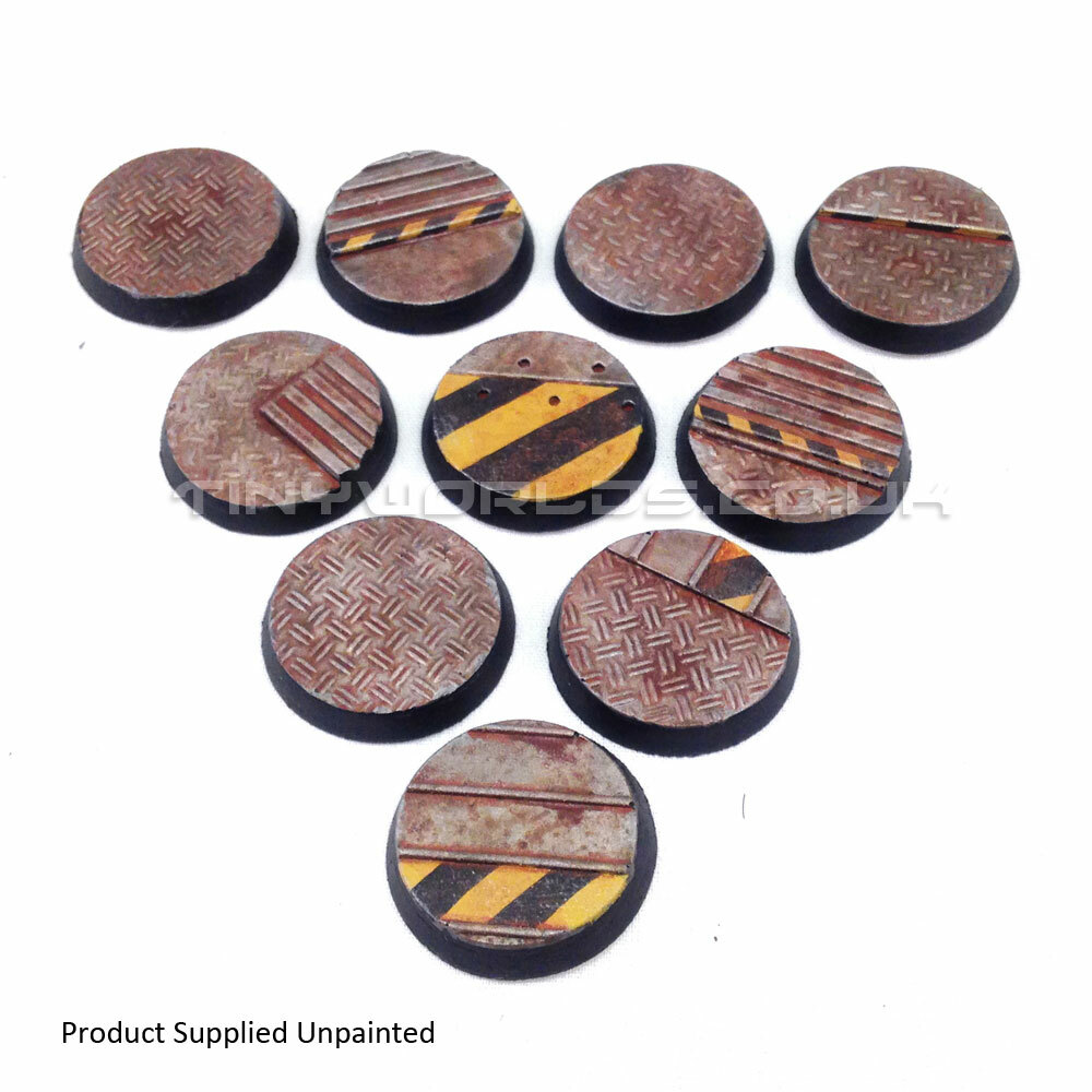 32mm Round Hive City Resin Bases - Warhammer 40K Necromunda Industrial ...