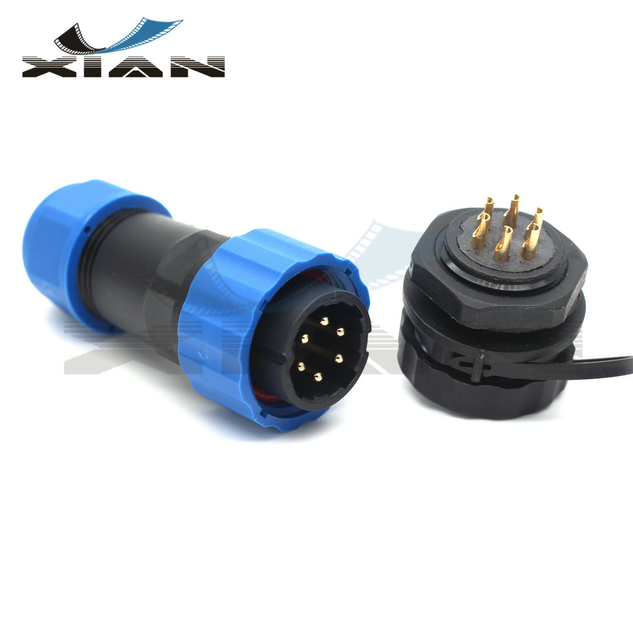 SD20 25A 250V 6Pin Bulkhead Connector,Industrial Electrical Cable Wire ...