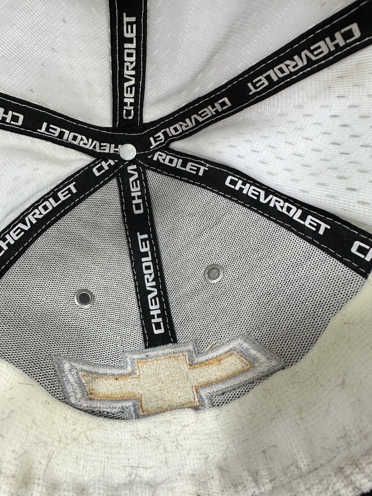 Chevy Chevrolet Logo Mesh Fitted Hat Adult Black White Cruisin Sports A ...