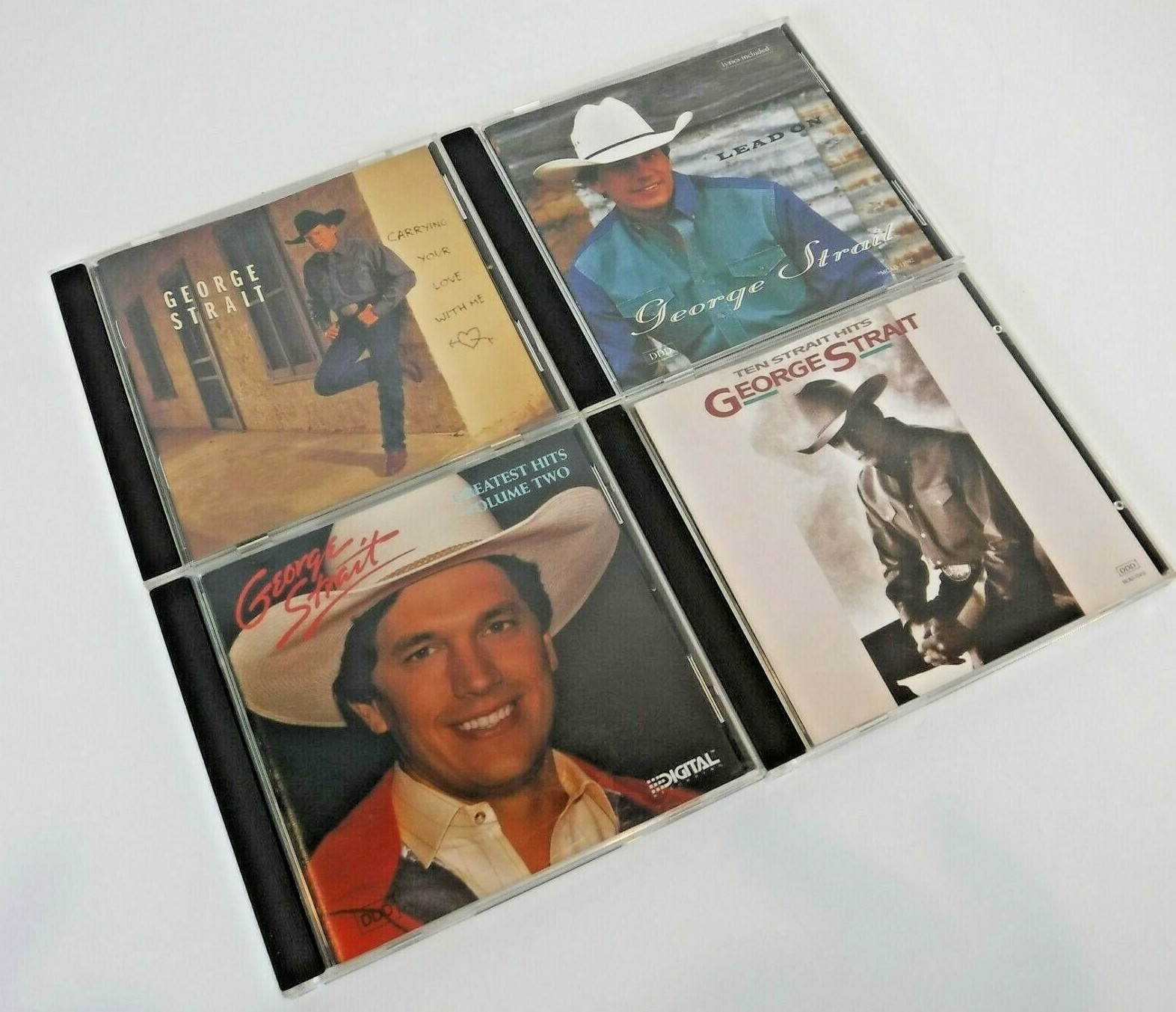 Lot of 4 George Strait CDs Greatest Hits Vol 2 Lead On Ten Strait ...