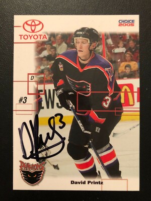 David Printz Signed 2004-05 Phantoms Card #14 Autograph AHL ...