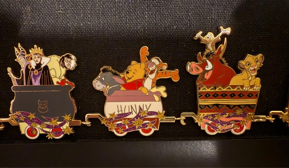 Disney Character Train 2 Mystery Tin 2007 2008 Full Set 10 Pins | eBay