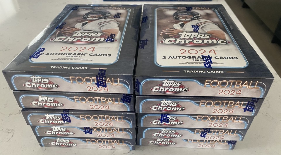 2024 TOPPS CHROME NFL FOOTBALL HOBBY BOX - BRAND NEW | eBay
