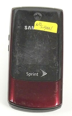 Samsung SPH-M320 - Red and Black ( Sprint ) Cellular Flip Phone | eBay