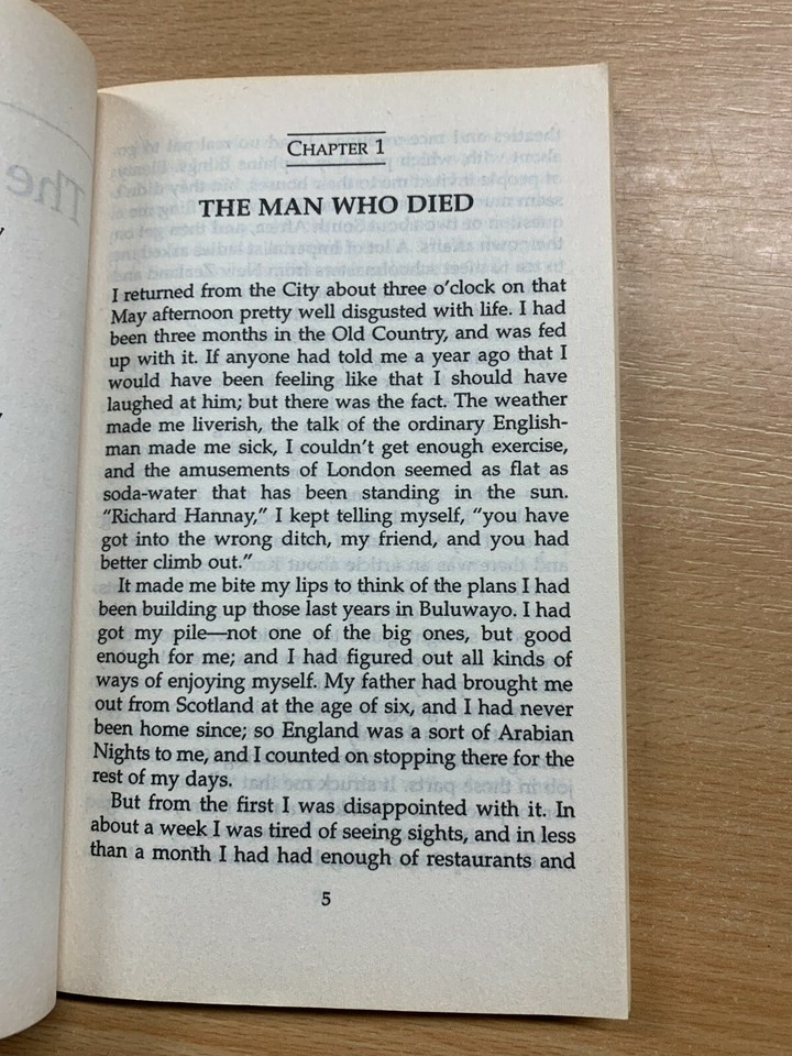 1994 JOHN BUCHAN "THE THIRTY NINE STEPS" FICTION PAPERBACK BOOK (P2 ...