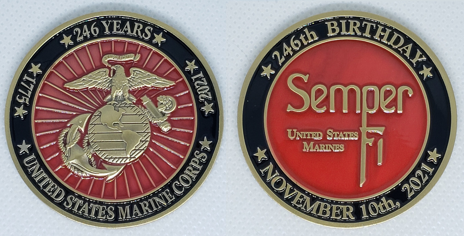2021 United States Marine Corps Challenge Coin USMC birthday challenge ...