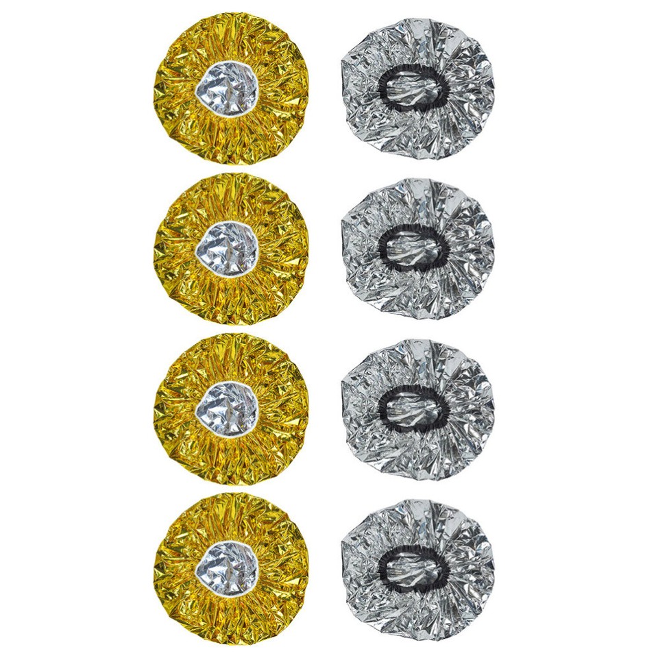 8pcs Aluminum Foil Processing Caps Hair Dye Caps Tin Foil Hat | eBay
