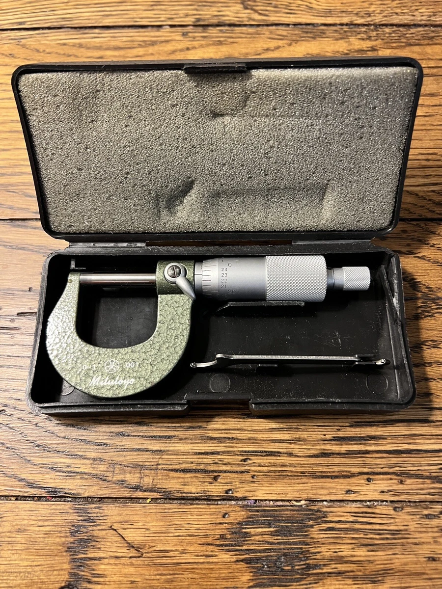 Mitutoyo 103-137 Iron Gauge Screw Micrometer 0-25mm, 45% OFF