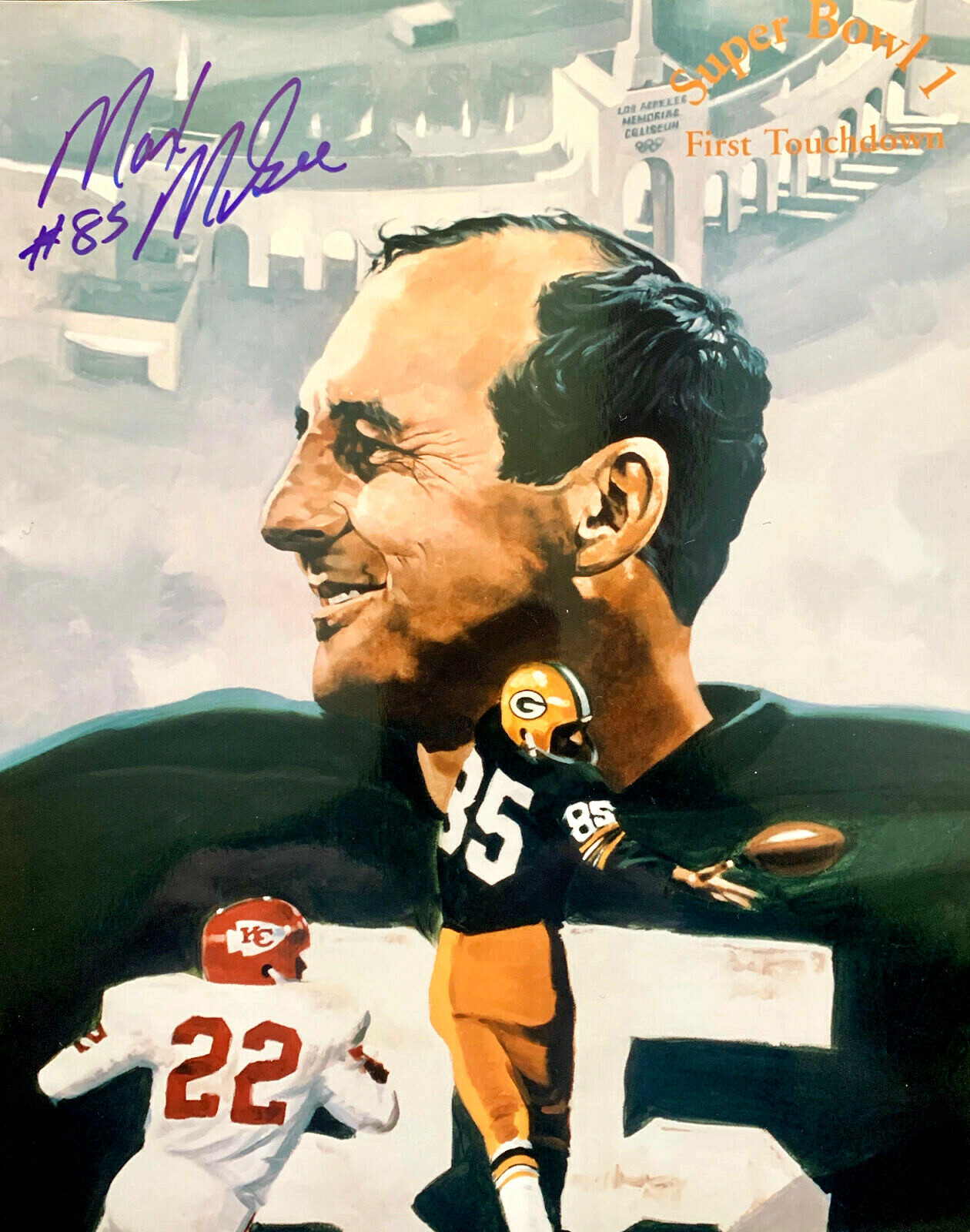 MAX McGEE Green Bay Packers AUTOGRAPHED 8x10 PHOTO ~ “1st TD in SUPER ...