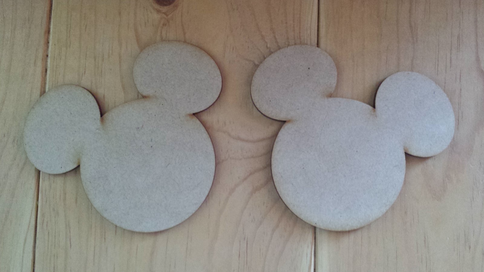 Mickey Mouse shape - unfinished cutouts (2 pieces) | eBay