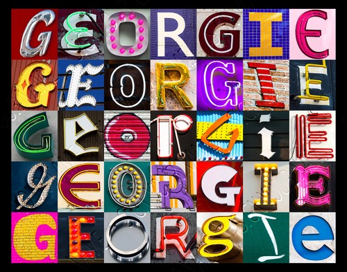 GEORGIE Name Poster featuring photos of actual sign letters | eBay