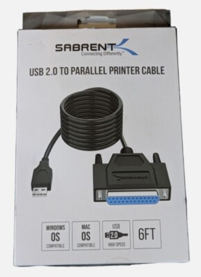 Sabrent USB 2.0 to Parallel IEEE 1284 Printer Cable Adapter (CB-DB25 ...