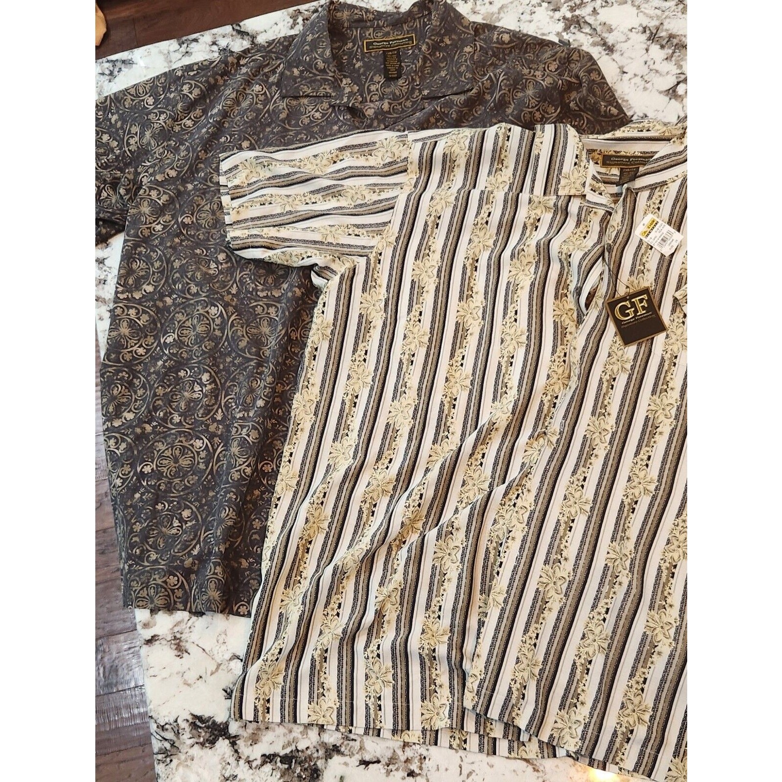 George Foreman Shirt Mens Size 2XB Signature Collection Silk Short ...