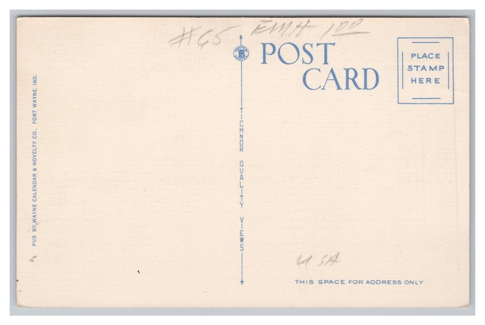 Richmond Indiana Wayne County Court House Building Linen Postcard UNP ...