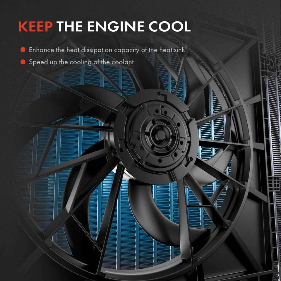 Engine Radiator Cooling Fan Assembly w/ Shroud for Fiat 500X Jeep BU ...