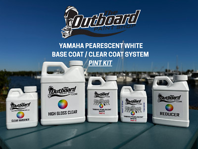 Yamaha Pearlescent White , Yamaha Outboard Paint System, 1 Pint Paint ...