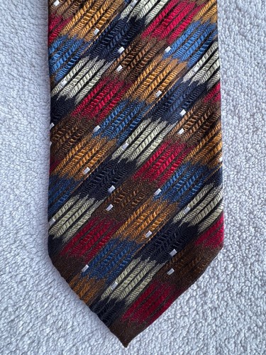 DESANTIS COLLECTION Necktie Handmade Italy Pure Silk Geometric 3.5” X ...