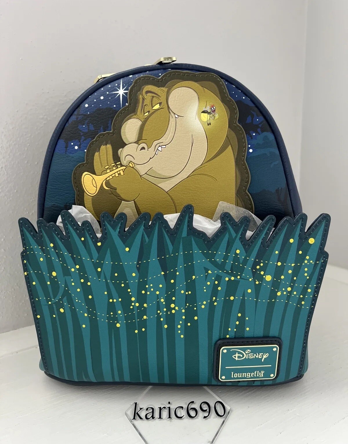 New Loungefly Disney 100 Louis Ray Princess Frog Tiana Glow Mini ...