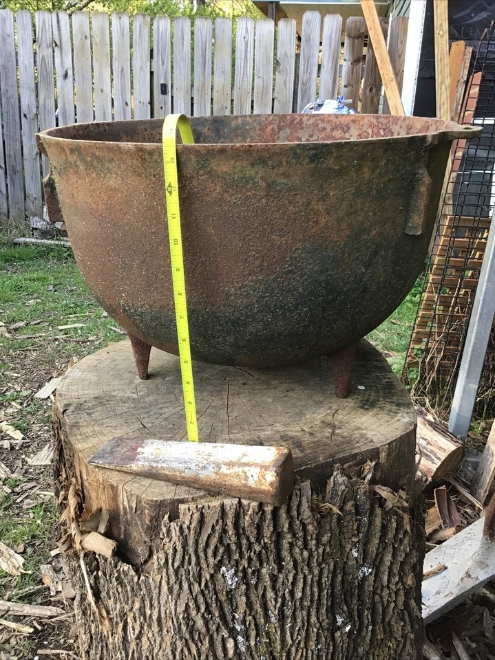 Antique Giant three legged Cast Iron Cauldron Pot | eBay