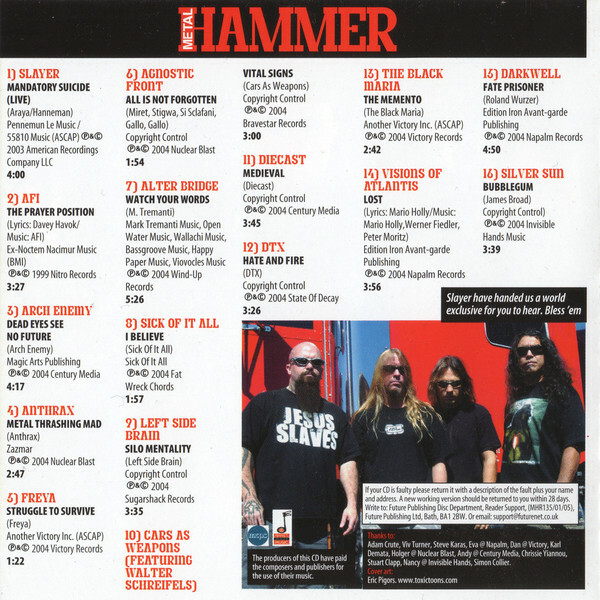 Metal Hammer- "Razor Vol.11"- UK Promo CD 2005-A.F.I.-Anthrax-Sick Of ...