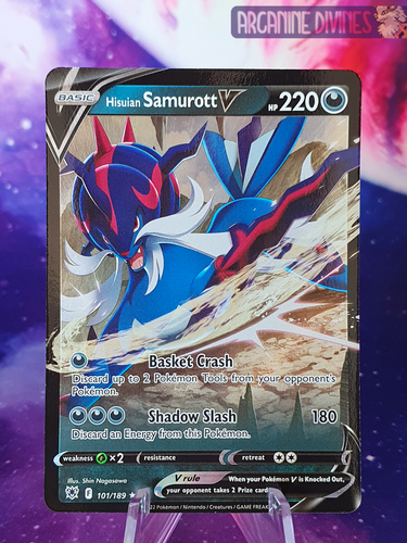 Hisuian Samurott V - Astral Radiance 101/189 - Holo Ultra Rare Pokemon ...
