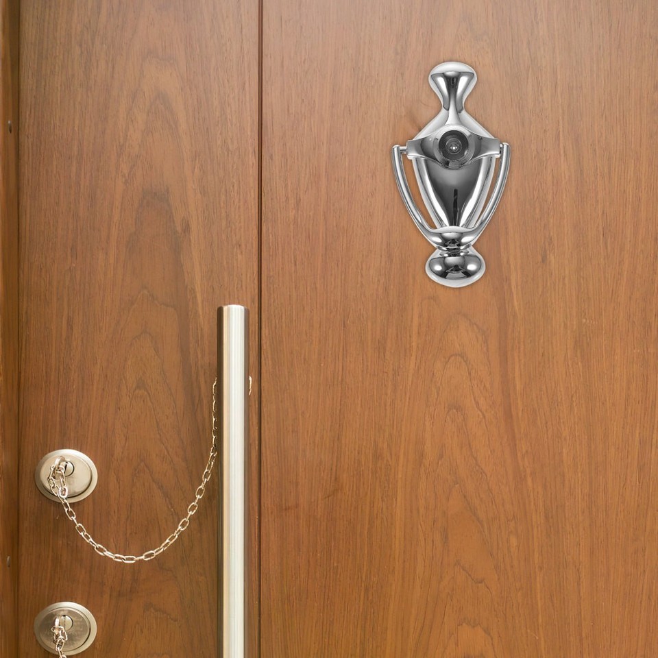 Door Security Knocker Household Door Knocker with Peephole Zinc Alloy ...
