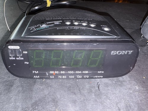 Sony Dream Machine AM/FM Alarm Clock Radio Battery Backup ICF-C212 ...