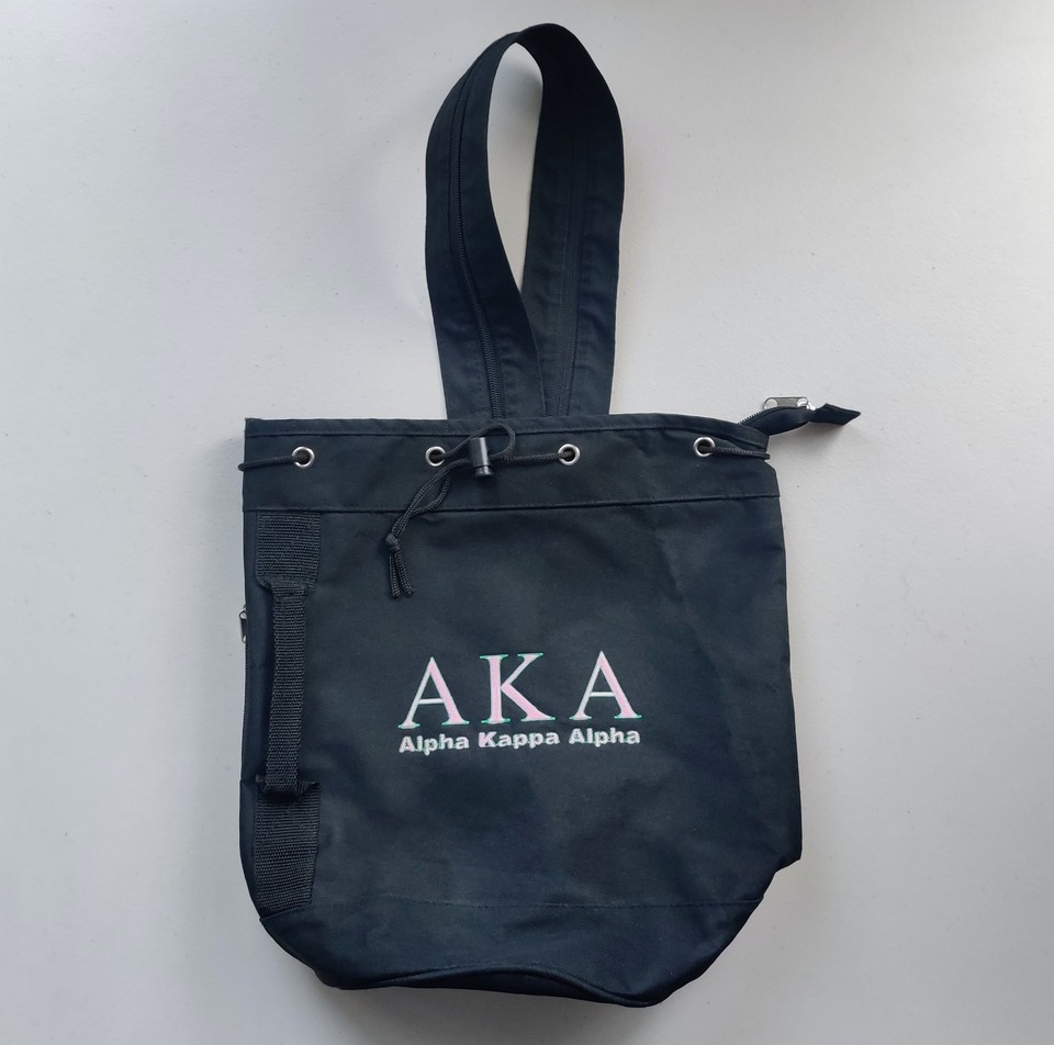 AKA Alpha Kappa Alpha Sorority Bag Black 3-Way Convertible Sling ...