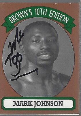 Mark Johnson Autographed 1994 Browns Boxing Card COA | eBay