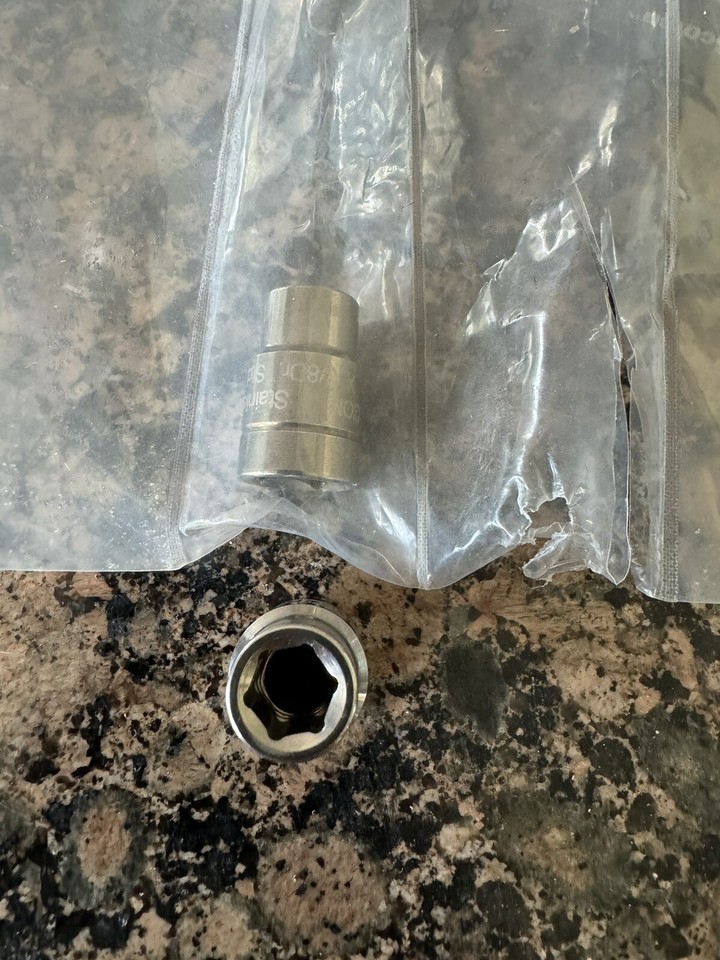 Steritool #10522 8mm x 3/8 DR Standard 6pt Stainless Socket Clean Room ...