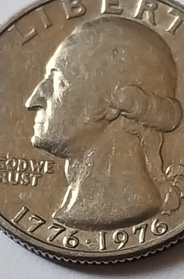 RARE 1776-1976 Bicentennial Quarter George Washington With D Mint MARK ...