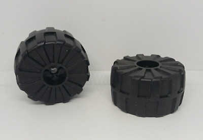 LEGO Espace : 2x Roue plastique dur - Réf 2515 noir - Set 6991 6933 ...