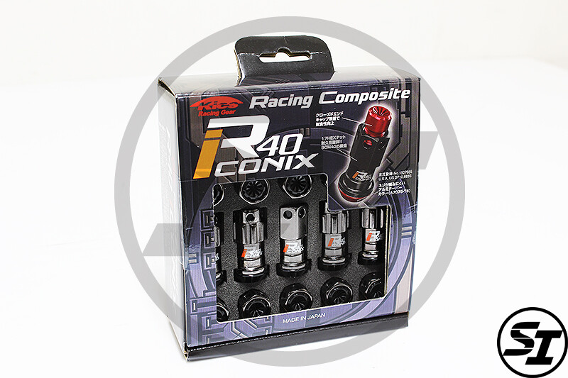 PROJECT KICS R40 ICONIX 12X1.5 16+4 PCS BLACK CHROME LUG NUTS WITH ...