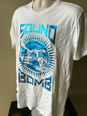Marc Ecko (L) White ~ SOUND BOMB Tank Print Skull & Scissor Tag Logo T ...