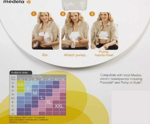 Medela Easy Expression Bustier Hands Free Pumping Bra Size Large Color ...