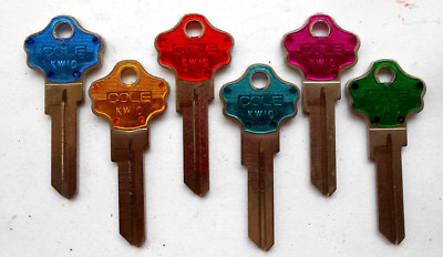 6 color Kwikset KW - 10 Key Blanks 6 Pin Made in USA Can use for KW-1 ...