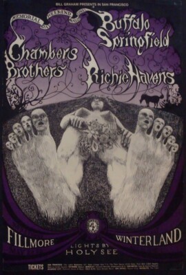 BUFFALO SPRINGFIELD BG 122-1 FILLMORE concert poster 67 LEE CONKLIN ...