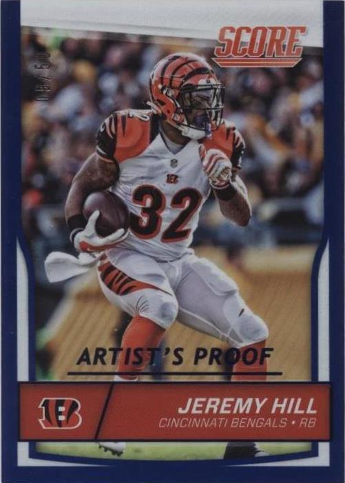 2016 Score - Jeremy Hill #65 Jumbo Artist's Proof /50 for sale online ...