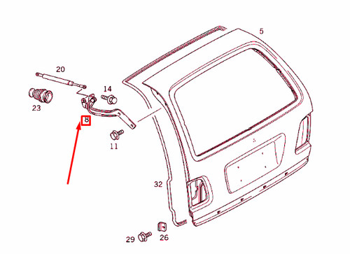 NEW MERCEDES-BENZ E S210 REAR PANEL DOOR LEFT HINGE A2107400937 NO DUTY ...