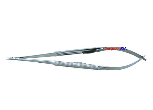 Micro Needle Holders 7.1" Straight Delicate Smooth Jaws Round Handles ...