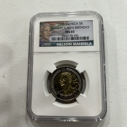 2008 South Africa Nelson Mandela 5 Rand – NGC MS65 Coin Commemorative ...