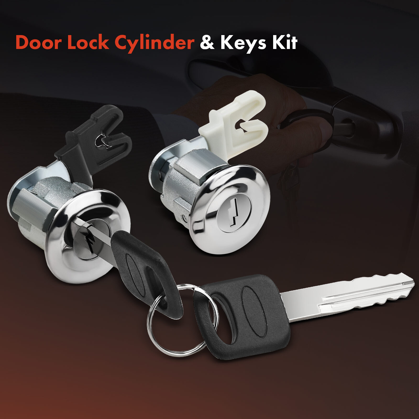 Door Lock Cylinder & Keys Set of 2 for Ford E-150 E-250 Mercury Mazda ...