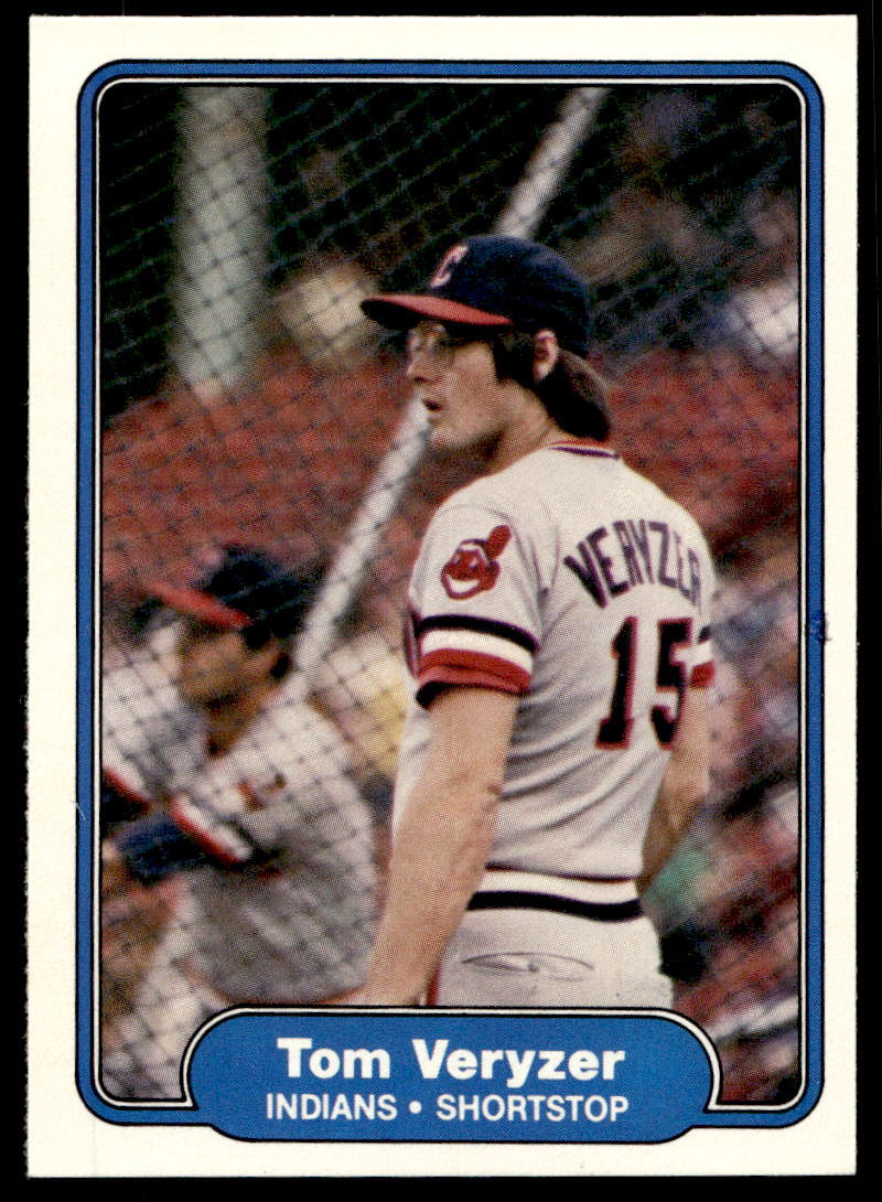 1982 Fleer 381 Tom Veryzer Cleveland Indians Baseball Card | eBay
