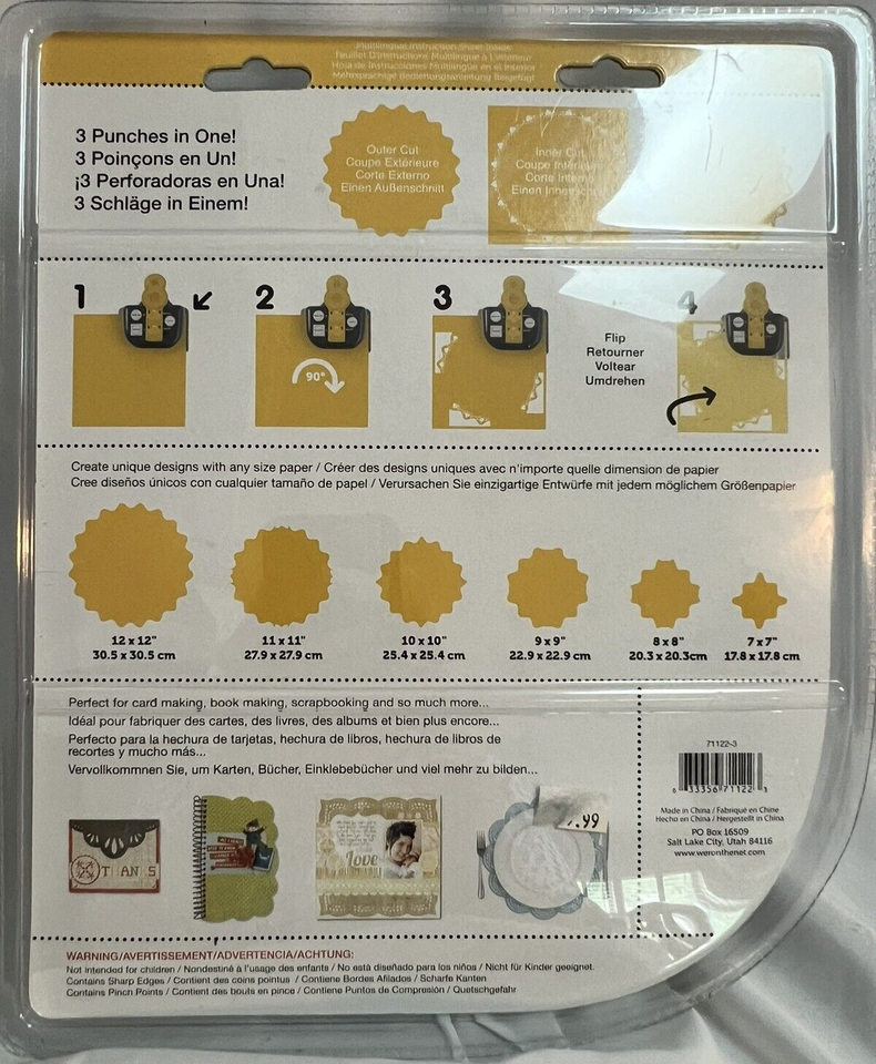 We R Memory Keepers Lucky 8 Punch 3 Punches In One Scrapbook Craft Tool ...