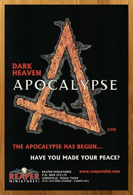 1998 Dark Heaven Apocalypse Miniatures Game Vintage Print Ad/Poster ...