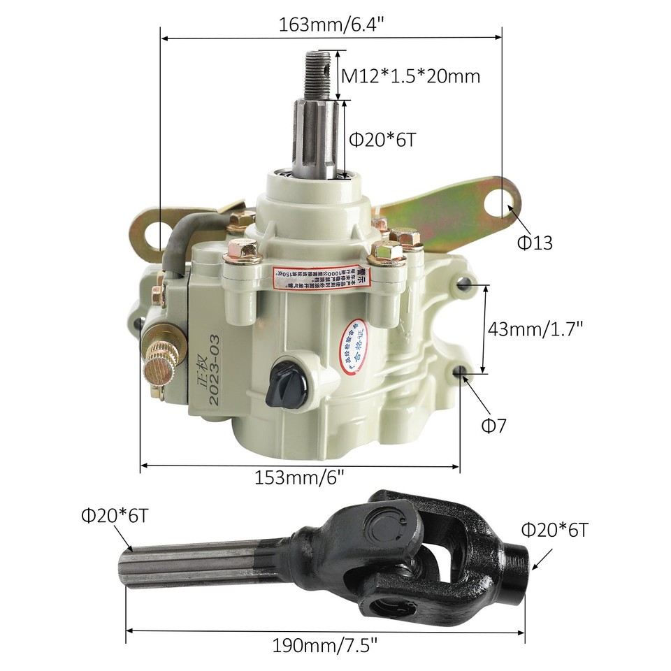 Differential Drive Shaft Rear Axle Gear Box Transmission for 4WD ATV e ...