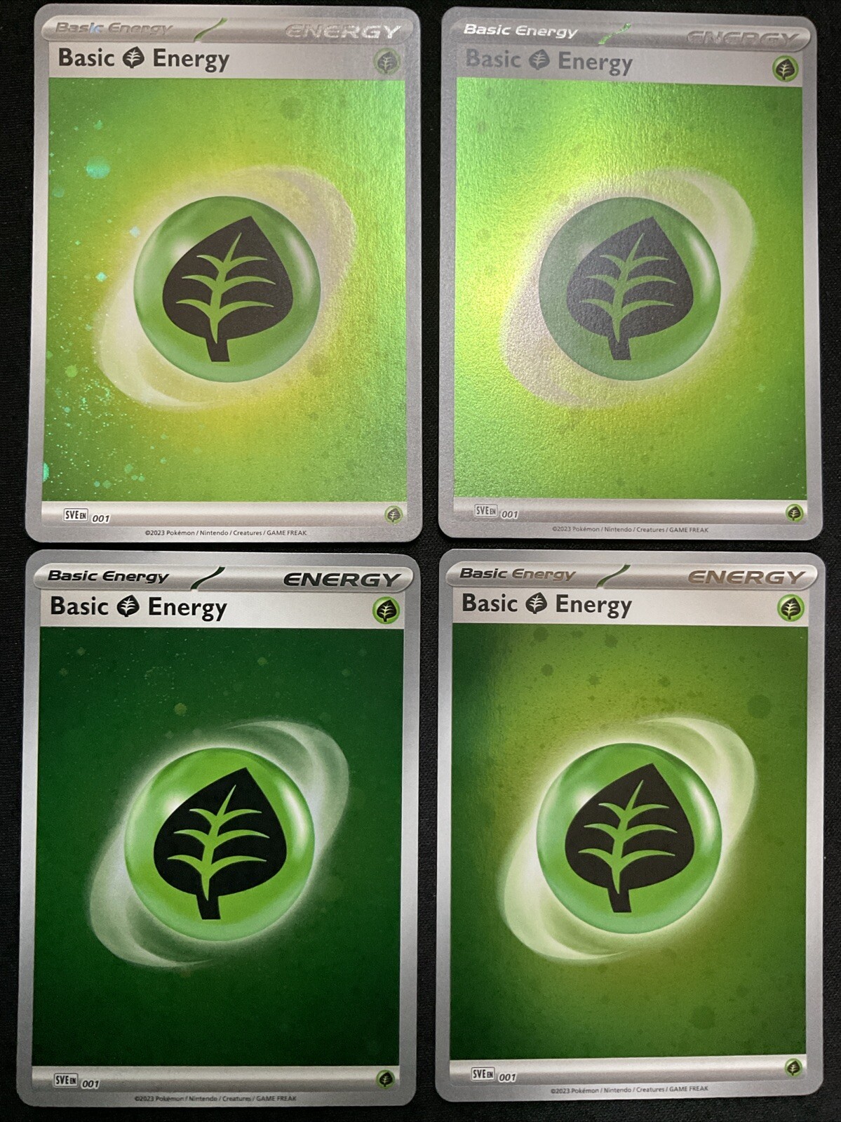 4x Grass Energy Basic SVE 001 Cosmos Holo Pokemon 151 Pokemon TCG NM-M ...