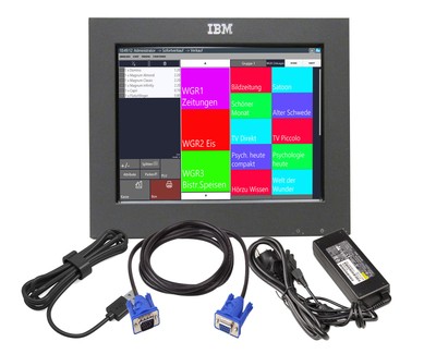 IBM POS Kassen USB Glass -Touchscreen VGA Monitor für Gastronomie und ...