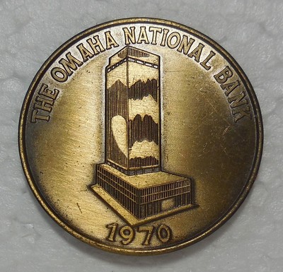 OMAHA NEBRASKA 1970 THE OMAHA NATIONAL BANK MEDAL PICTORIAL BANK ...